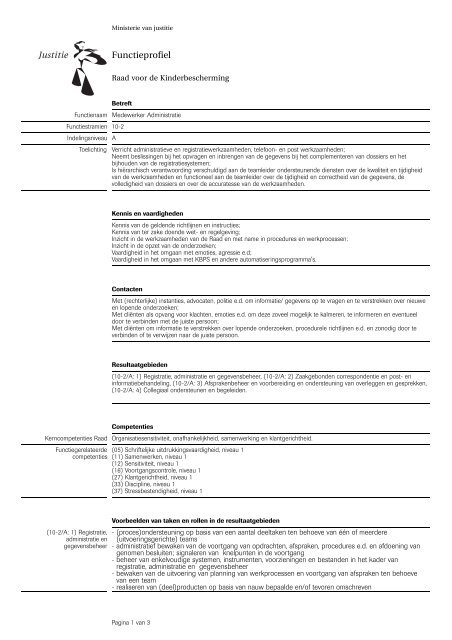 Functieprofiel Medewerker Administratie - Raad voor de ...