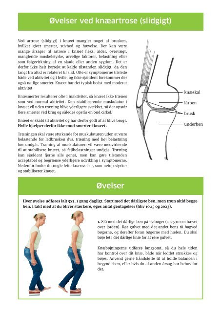 Øvelser ved knæartrose (slidgigt) Øvelser - Nordic Drugs