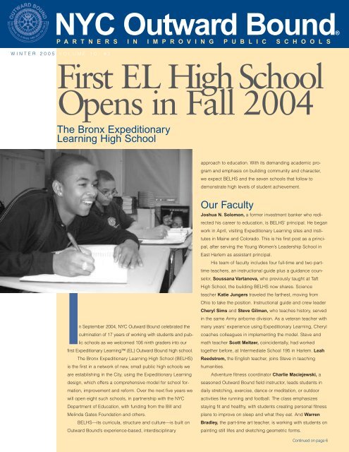 Newsletter 1 - NYC Outward Bound Schools
