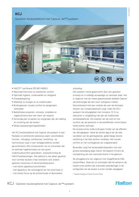 KCJ Capture Jet™ ventilated ceiling with integrated laminar ... - Halton