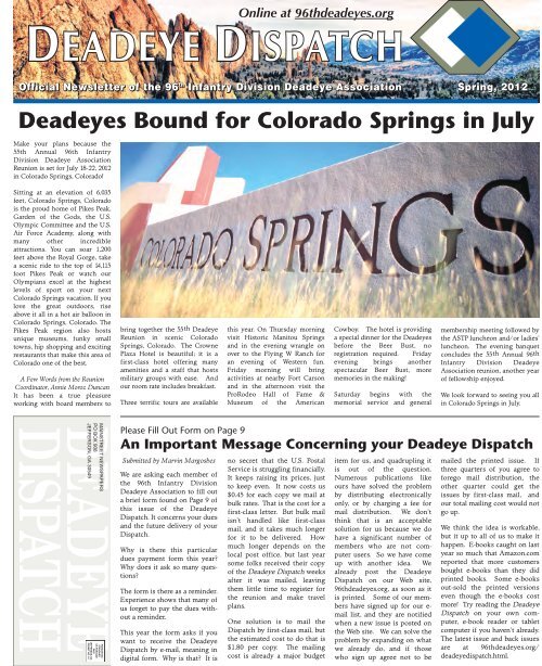 Spring 2012 - 96th Infantry Division, 96th Infantry Division Deadeyes ...