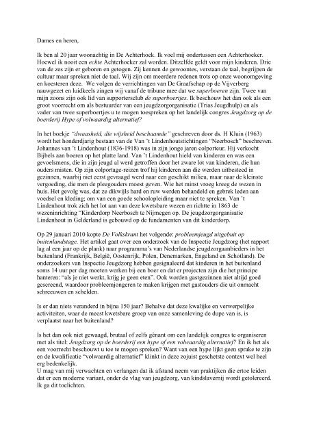 Dames en heren, - Trias Jeugdhulp