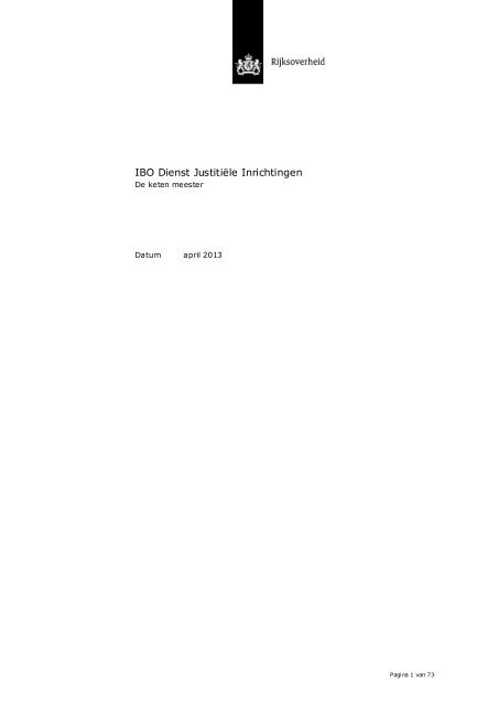 IBO Dienst Justitiële Inrichtingen - Dienst Justitiële Inrichtingen (DJI ...