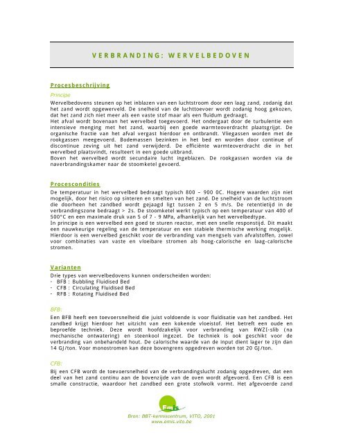 VERBRANDING: WERVELBEDOVEN - Emis - Vito