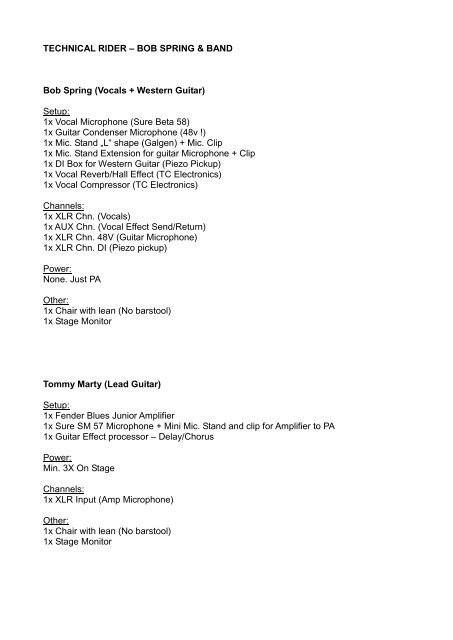 Technical Rider Bob Spring & Band.pdf