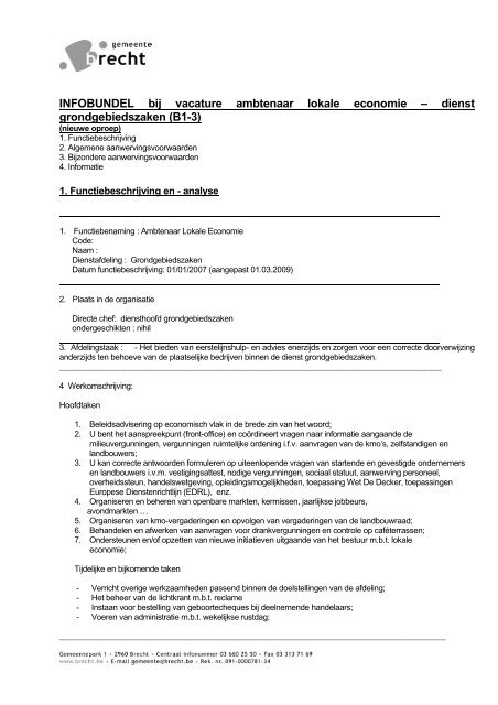 Professionele brief - Gemeente Brecht