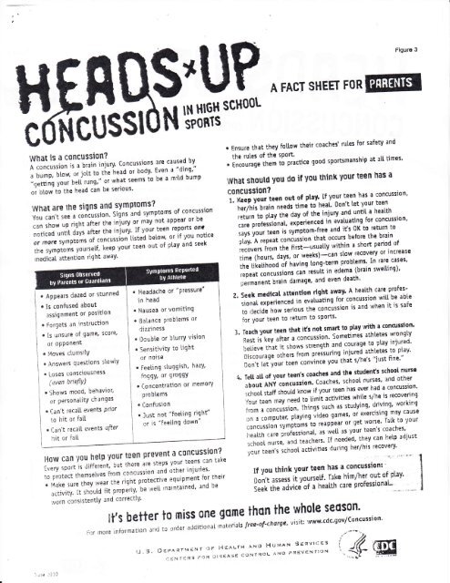 Parent / Student Concussion Form