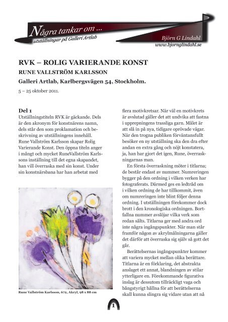 RVK - Rune Vallström Karlsson