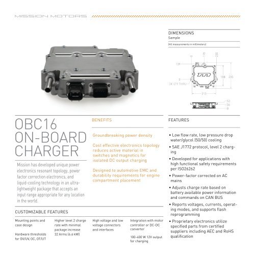 Preliminary - OBC16 On-Board Charger Module pdf - Mission Motors