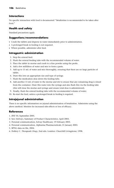 Intragastric administrati