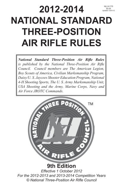 2012-2014 national standard three-position air rifle rules - Civilian ...