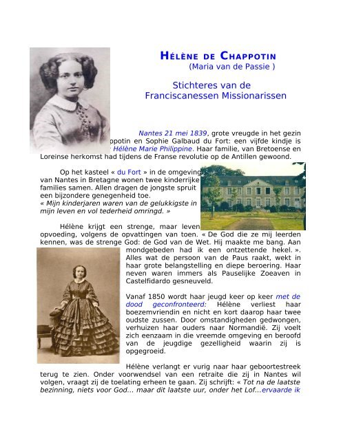 klik hier - FMM | Franciscanessen Missionarissen van Maria