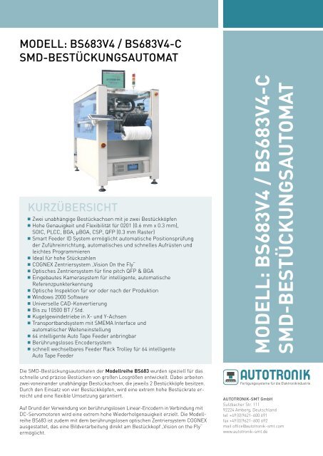MODELL: BS683V4 / BS683V4-C SMD ... - AUTOTRONIK-SMT