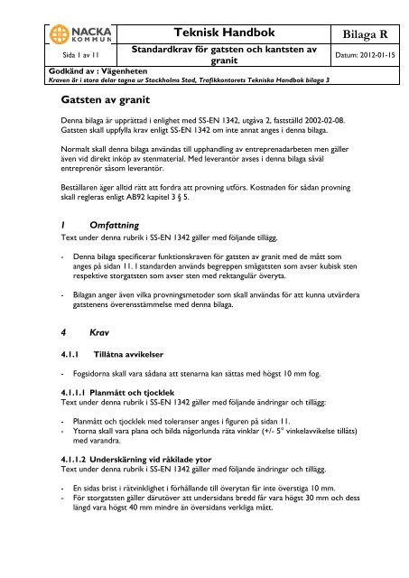 Bilaga R Granitsten - Nacka kommun