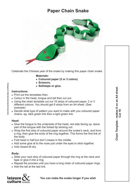 Paper Chain Snake Leisure And Culture Dundee paper-chain-snake-leisure-and-culture-dundee