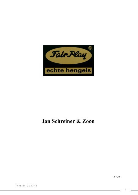 De Prijscourant kunt u hier downloaden - Fair Play Hengels