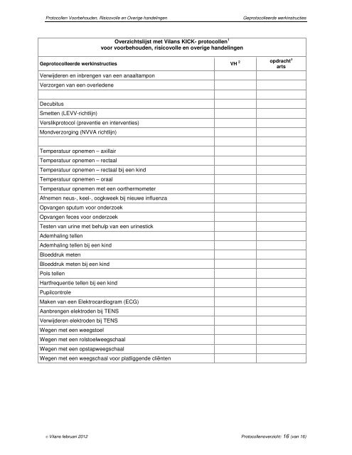 Protocollen Voorbehouden,