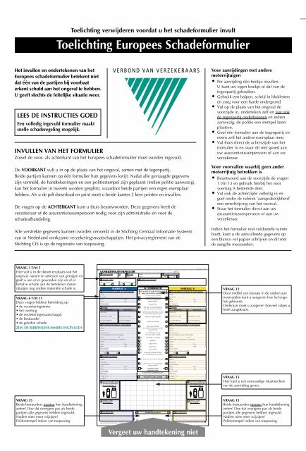 Toelichting Europees Schadeformulier - TVM Verzekeringen