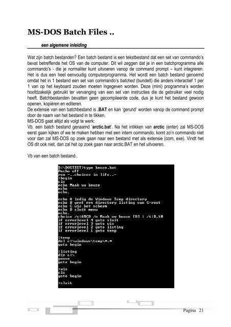 MS-DOS Batch Files .. - Ruudoleo.com
