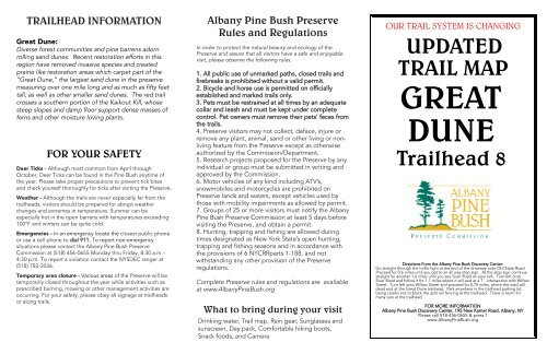 Trail Map 8 Great Dune - Albany Pine Bush Preserve