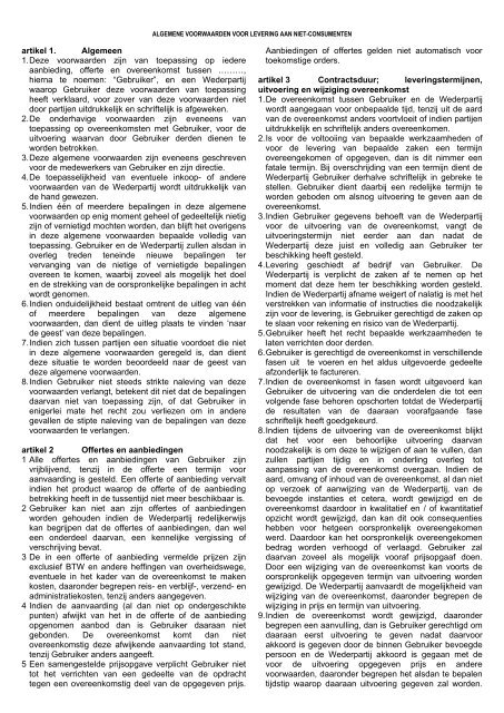 voorbeeld algemene voorwaarden - Brainjob