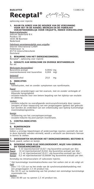 Receptal® - rundvee-msd