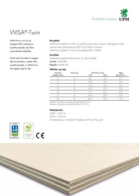 WISA®-Twin - WISA® plywood and veneer
