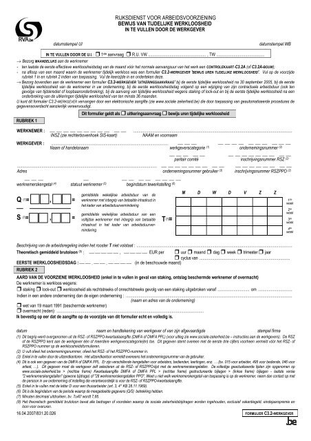 RIJKSDIENST VOOR ARBEIDSVOORZIENING - Dienstbetoon