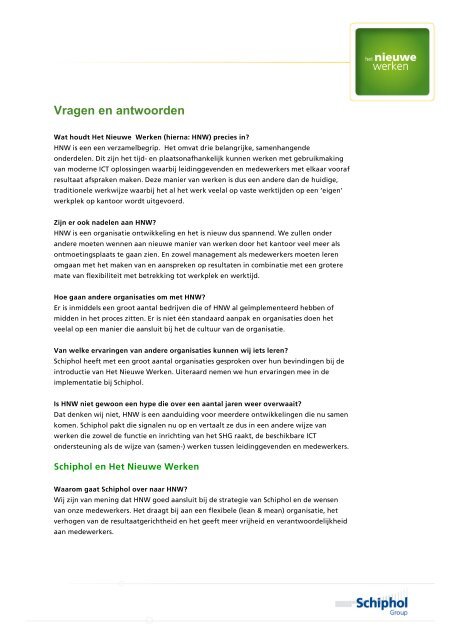 Vragen en antwoorden PDF - Schiphol