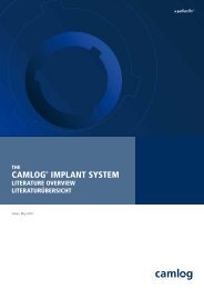 CAMLOG® Implant System Product Catalog 2011