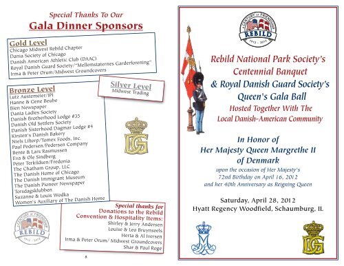 Gala Dinner Program (PDF) - Chicago Midwest Rebild Chapter