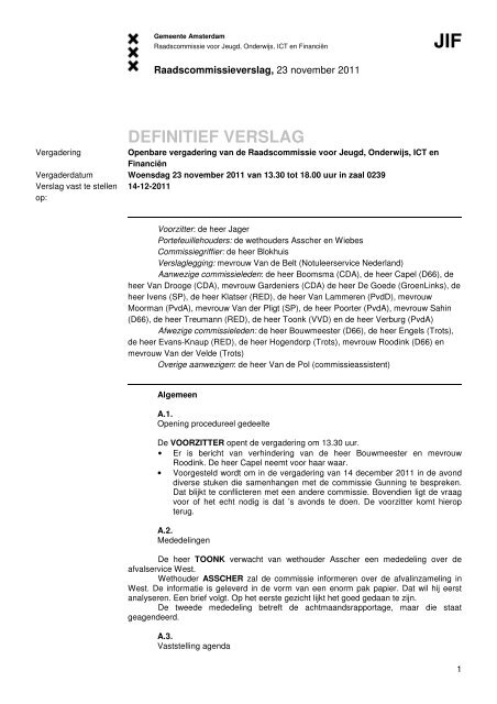 DEFINITIEF VERSLAG - Gemeente Amsterdam