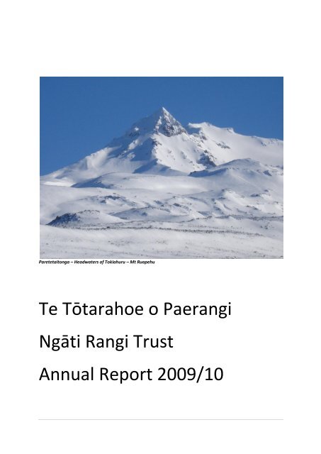 Te Tōtarahoe o Paerangi Ngāti Rangi Trust ... - Home | Kahui Maunga