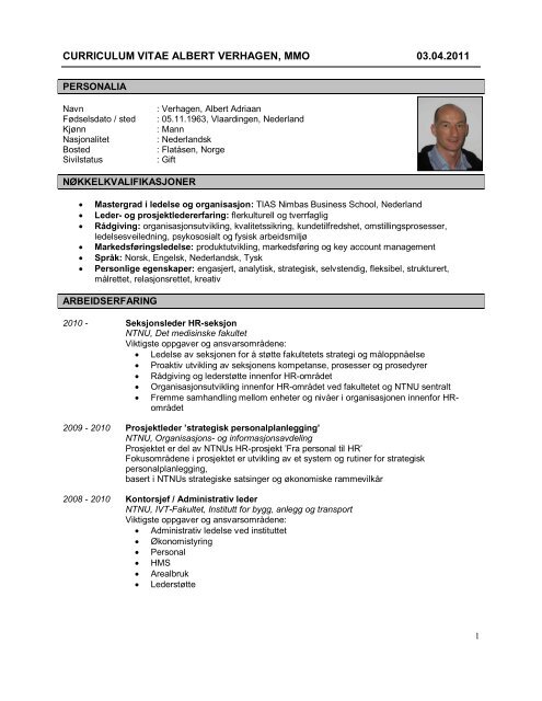 CV Albert Verhagen - albea.nl