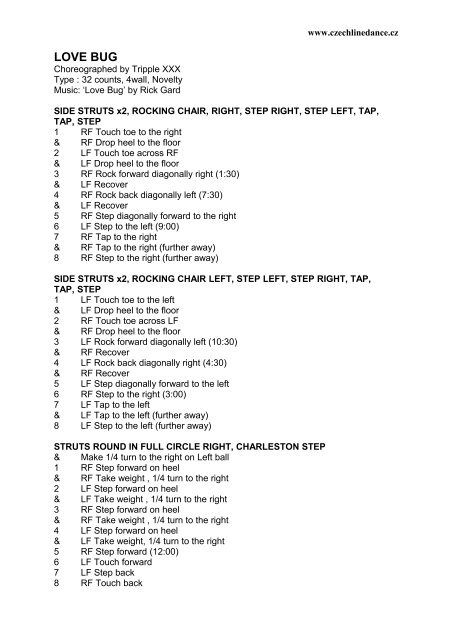 LOVE BUG - czech line dance