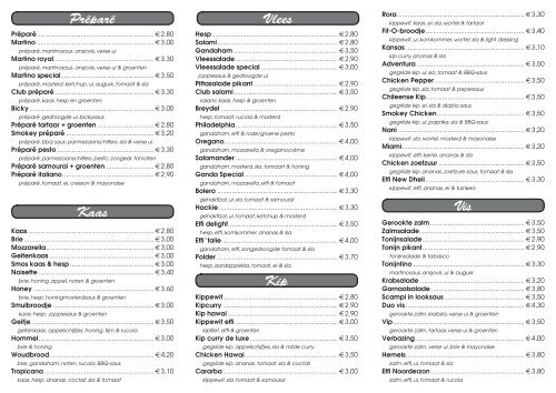 Préparé Kip Vlees Kaas Vis - t Baguetje Expo Kortrijk