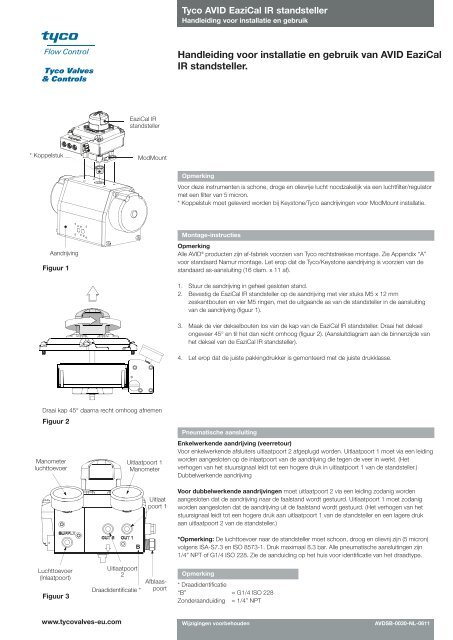 Handleiding voor installatie en gebruik van AVID EaziCal IR ...