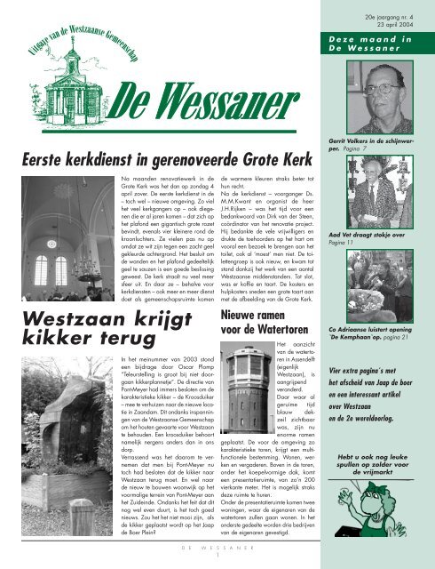 Westzaan krijgt kikker terug - Westzaan.info