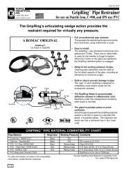 ROMAC RFCA-PVC 14-24 Installation Instructions