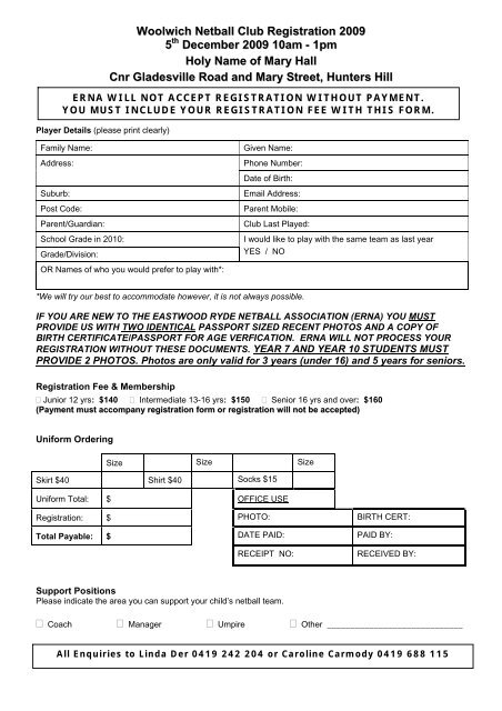 Issue No 34_Woolwich Netball Registration Form
