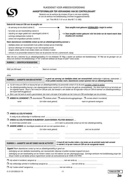 C99 - Rijksdienst voor Arbeidsvoorziening