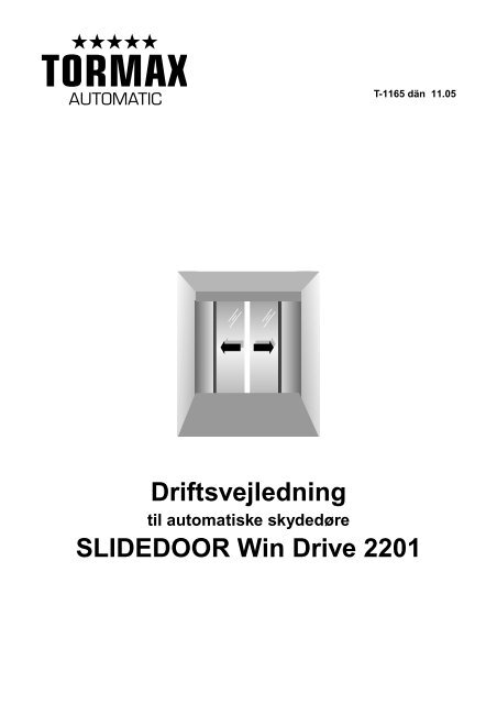 Operationsmanual - tormax danmark a/s