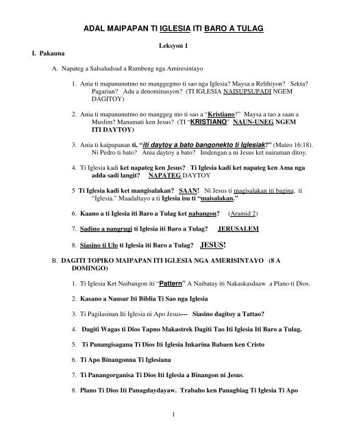 Ti IGLESIA (Ilocano) Revised.pdf - Church Growth