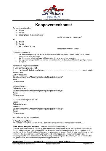 Model Koopovereenkomst - Of Dazzling Black