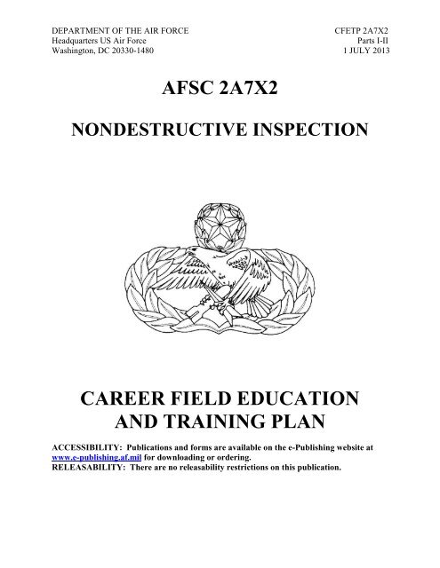 afsc 2a7x2 career field education and training plan - Air Force Link