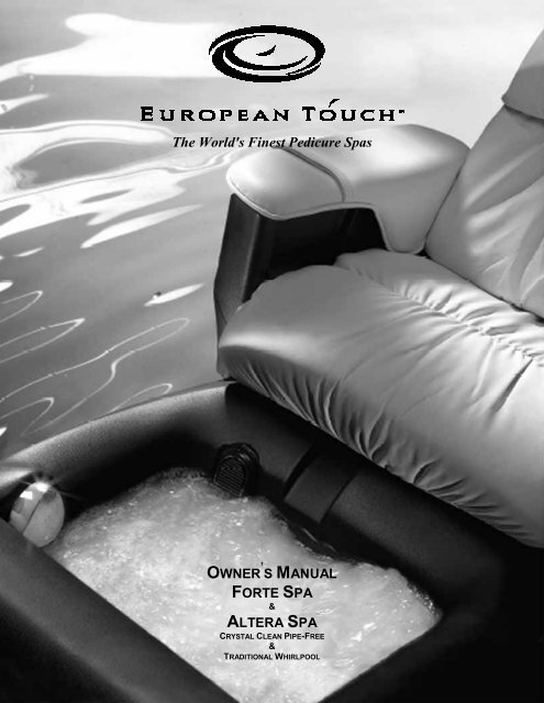The World's Finest Pedicure Spas - European Touch