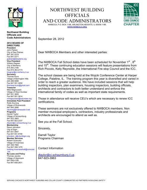 northwest building officials and code administrators - NWBOCA