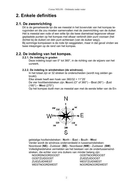 NELOS naslagwerk Oriëntatie onder water