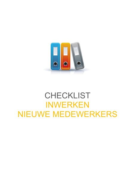 checklist inwerken nieuwe medewerkers - Personeelsmap.nl