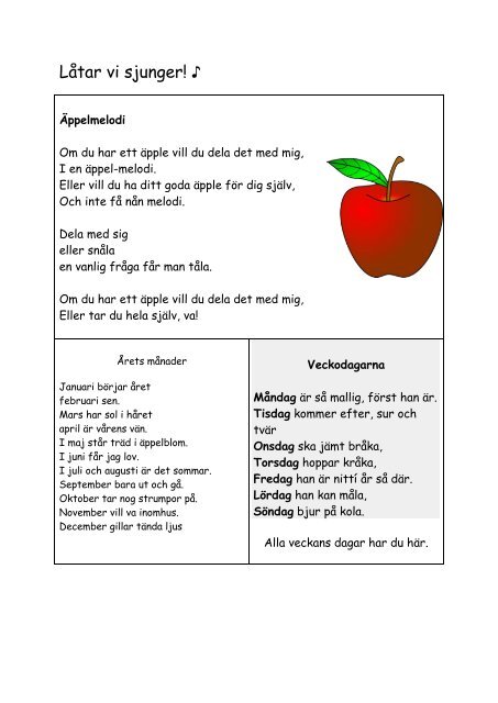 Låtar vi sjunger!
